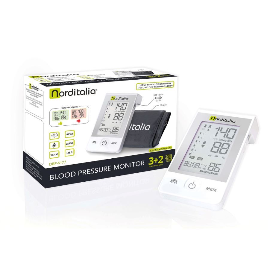 EuroPharma | Norditalia Upper Arm Blood Pressure Monitor DBP-6177 ...